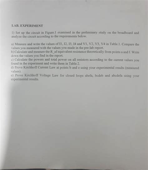 Solved 1 Calculate The Values Of I1 12 13 14 And V1 V2