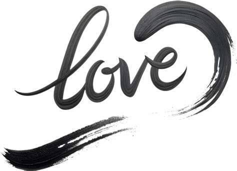Artistic Love Typography In Elegant Cursive Script 55530561 Png