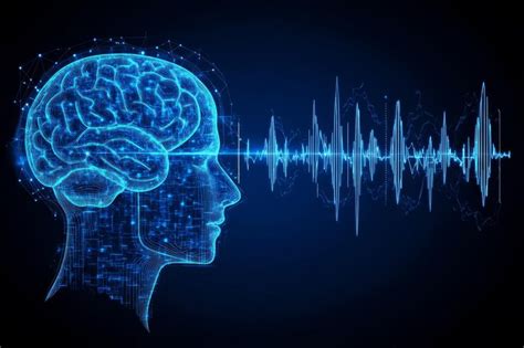 Mental Energy Neuron Communication And Cognitive Function Digital Brain With Sound Wave Patterns