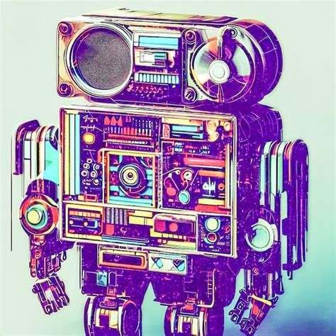 Premium Ai Image Robot Made Of Analog Stereo Equipment Digital Art