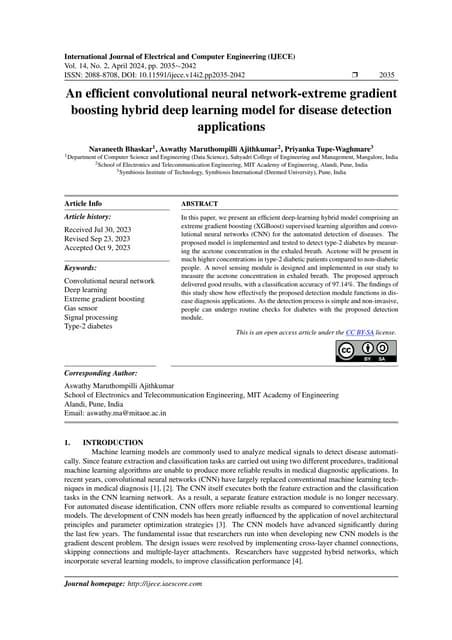 An Efficient Convolutional Neural Network Extreme Gradient Boosting