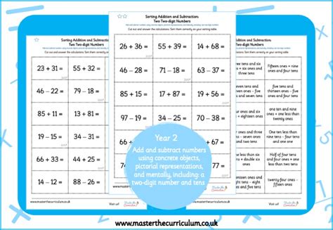 Add And Subtract Two Digit Numbers Master The Curriculum