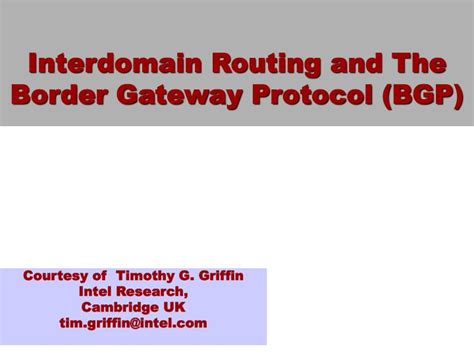 Ppt Interdomain Routing And The Border Gateway Protocol Bgp Powerpoint Presentation Id1295015