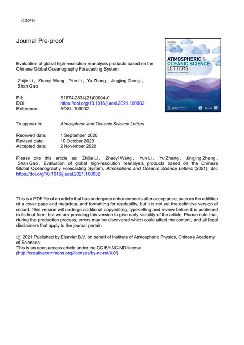 Pdf Evaluation Of Global High Resolution Reanalysis Products Based On The Chinese Global