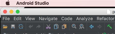 Macos Android Studio Main Menu Bar Not Showing On Mac Stack Overflow