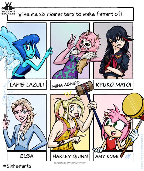 Six Fanarts Challenge By Woodyssecrets Hentai Foundry
