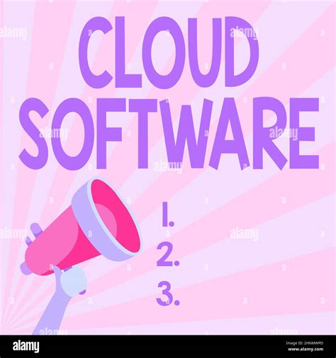 Text Caption Presenting Cloud Software Business Showcase Programs Used In Storing Accessing