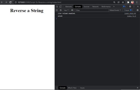 Script To Reverse A String Devpost