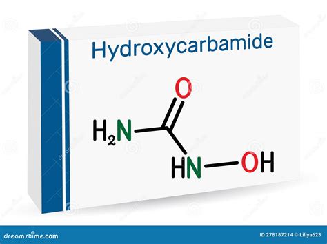 Hydroxycarbamide Molecule Molecular Structure Hydroxyurea Ball And