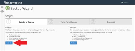 Cara Backup Dan Restore Mysql Melalui Backup Wizard Indowebsite Knowledgebase