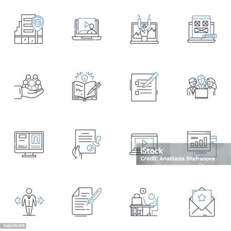 클라우드 기반 그룹 라인 아이콘 컬렉션입니다 협업 공유 생산성 커뮤니케이션 효율성 연결성 접근성 벡터 및 선형 그림 보안 이동성