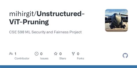 GitHub Mihirgit Unstructured ViT Pruning CSE ML Security And Fairness Project