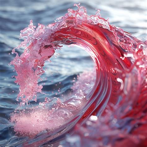 3d Rendered Photos Of Abstract Water Ocean Wave Ruby Premium Ai