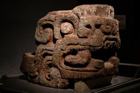 Mexico City Mexico November 12 2024 Big Stone Sculpture At The