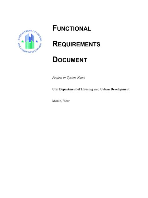 functional requirements document template pdf databases software