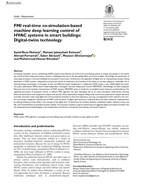 Mohseni Et Al 2022 Fmi Real Time Co Simulation Based Machine Deep