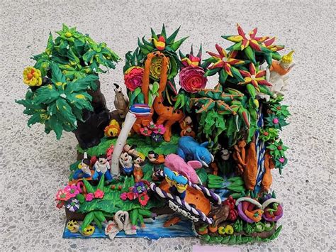 ตัวอย่างการปั้นดินน้ำมัน สำหรับเด็กระดับปฐมวัย จากการแข่งขันศิลปหัตถกรรม ครั้งที่ 69 ภาคตะวันออก