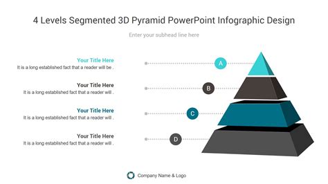 4 Elements Segmented Pyramid Diagram For Powerpoint Slidemodel Images