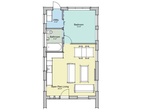 1 Bedroom Bungalow Floor Plans Cozy And Smart Layouts