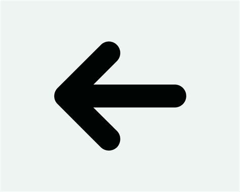 Left Arrow Icon Previous Back Point Pointer Navigation Direction Road