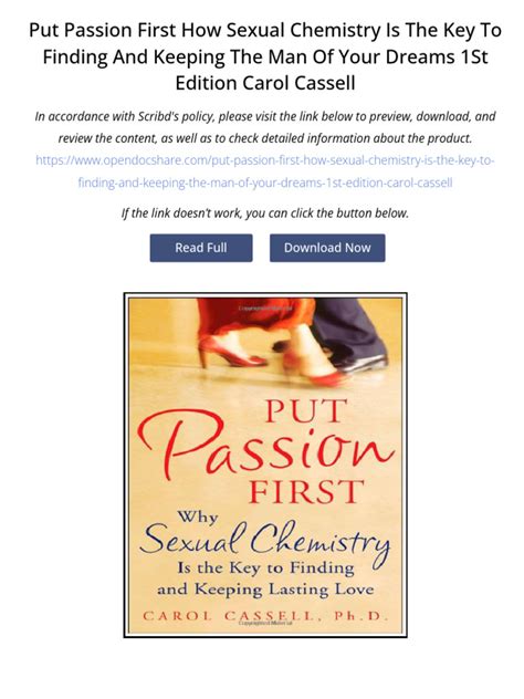 Put Passion First How Sexual Chemistry Is The Key To Finding And