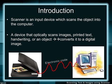 Scanning Text And Images Using Scanner Pptx Computing Technology And Computing