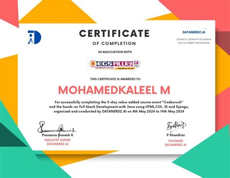 Mohamed Kaleel On Linkedin Im Glad To Participated In The 5 Days Internship About Full Stack