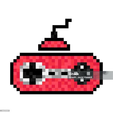 컨트롤러 비디오 게임 플레이 복고풍 픽셀 아트 게임 패드 조이스틱과 조이패드 벡터 아이콘 제어에 대한 스톡 벡터 아트 및 기타 이미지 Istock