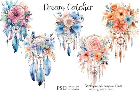 Premium Psd Dream Catcher Psd Element Watercolor Dreamcatcher