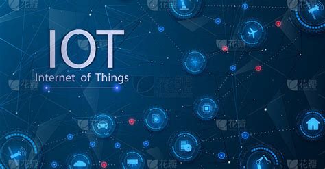 物联网 Iot 和联网概念的连接设备。蜘蛛网般的网络连接在未来的蓝色背景上。信息技术的无线连接。向量