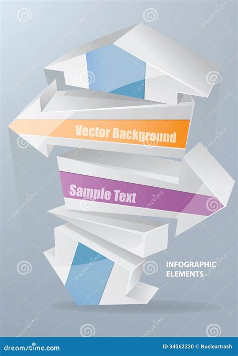 Arrows With Text Stock Vector Illustration Of Element 34062320