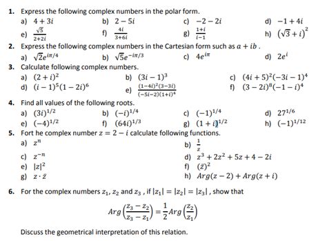 Solved 1i 4i 36i 22 I C 4e In 1 Express The Following