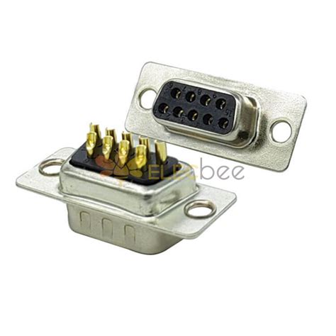 Elecbee D SUB 9Pin ConnectorStraight Male Female Solder Type RS232 Serial Port VGA Solid Pin
