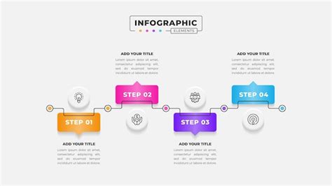 Premium Vector 4 Steps Business Process Infographic Design Template