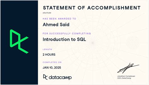 Ahmed Said On Linkedin Dataanalysis Datacamp Dataanalysis Sql
