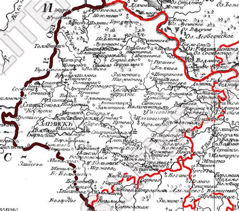 Зараевкий уезд из атласа 1792 года