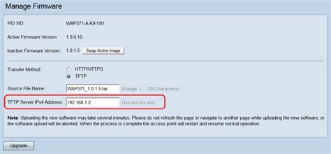 Firmware Upgrade On The WAP Cisco