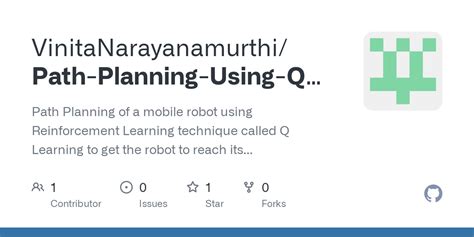 Github Vinitanarayanamurthipath Planning Using Q Learning Path Planning Of A Mobile Robot