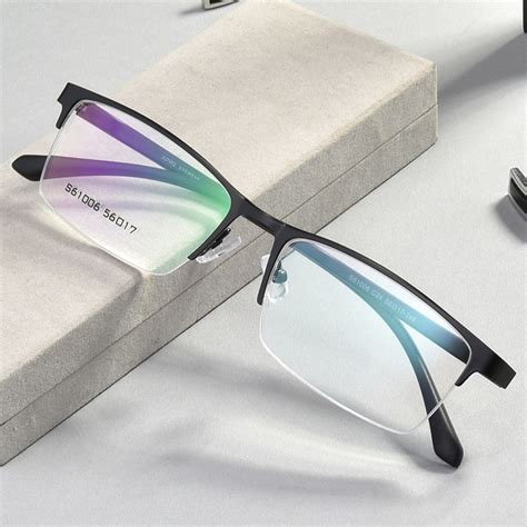 Alloy Frame Glasses Half Rim Eye Glasses Men Style Grandado