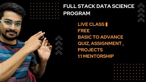 Data Science Full Course Free Live Sessions 11 Mentorship Projects Youtube