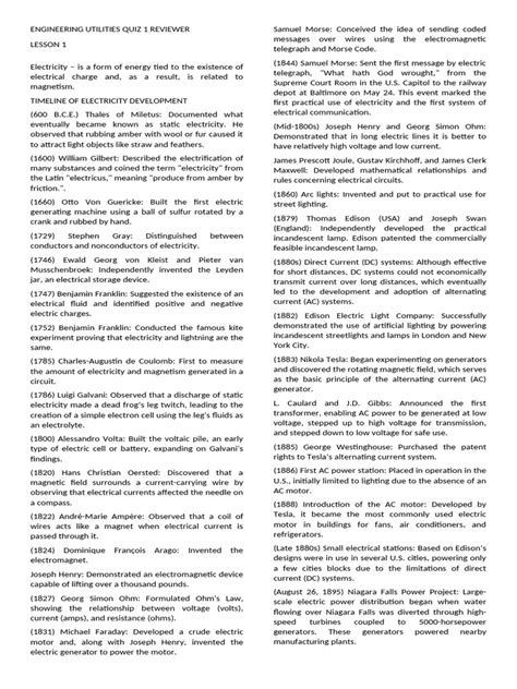 Engineering Utilities Quiz 1 Reviewer Pdf