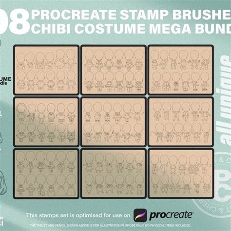 Hair Stamps Procreate Brushes Chibi Hair Brushes Hairstyles Etsy