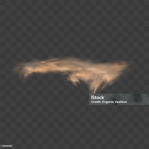 돌과 투명 한 배경에 고립 된 먼지 입자 비행 먼지 모래 구름 사막 모래 폭풍 사실적인 벡터 일러스트레이션 3차원 형태에 대한 스톡 벡터 아트 및 기타 이미지 Istock