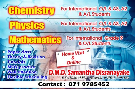 Chemistryphysicsmaths Other Gampaha