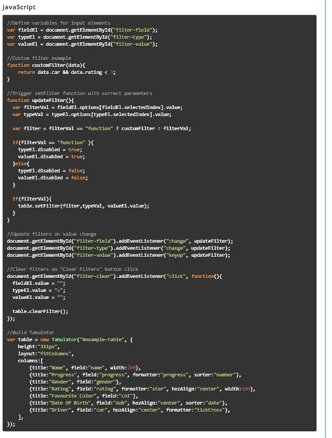 Tabulator Filter Dashboard Node Red Forum
