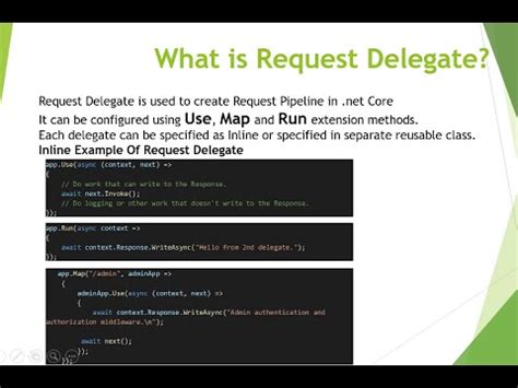 What Is Request Delegate Request Delegate In Net Core Middleware