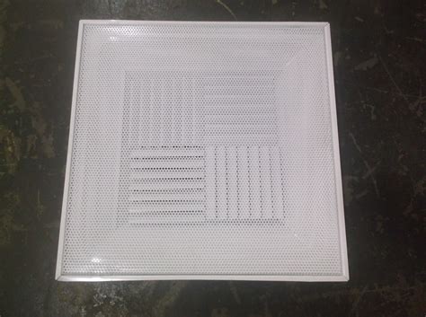 24 X 24 T Bar Perforated Modular Core Supply Diffuser With 14 Squar