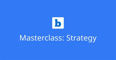 Masterclass Strategy