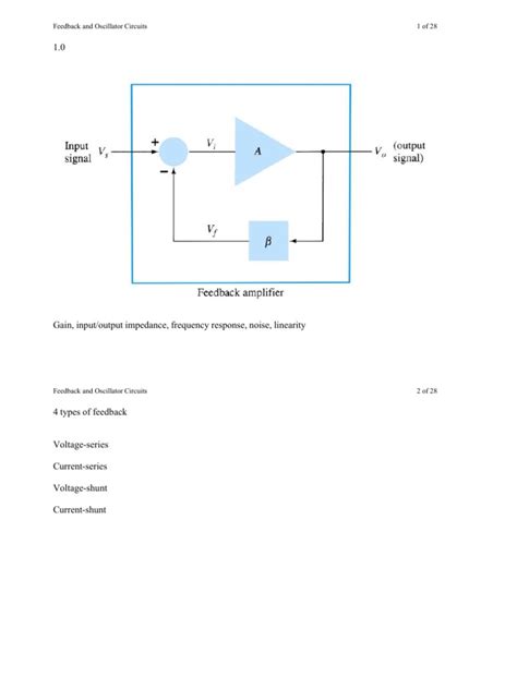 Dokumen Tips Feedback And Oscillator Circuits Note Pdf Electronic Oscillator Feedback