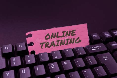 Writing Displaying Text Online Training Internet Concept Computer Based Training Distance Or